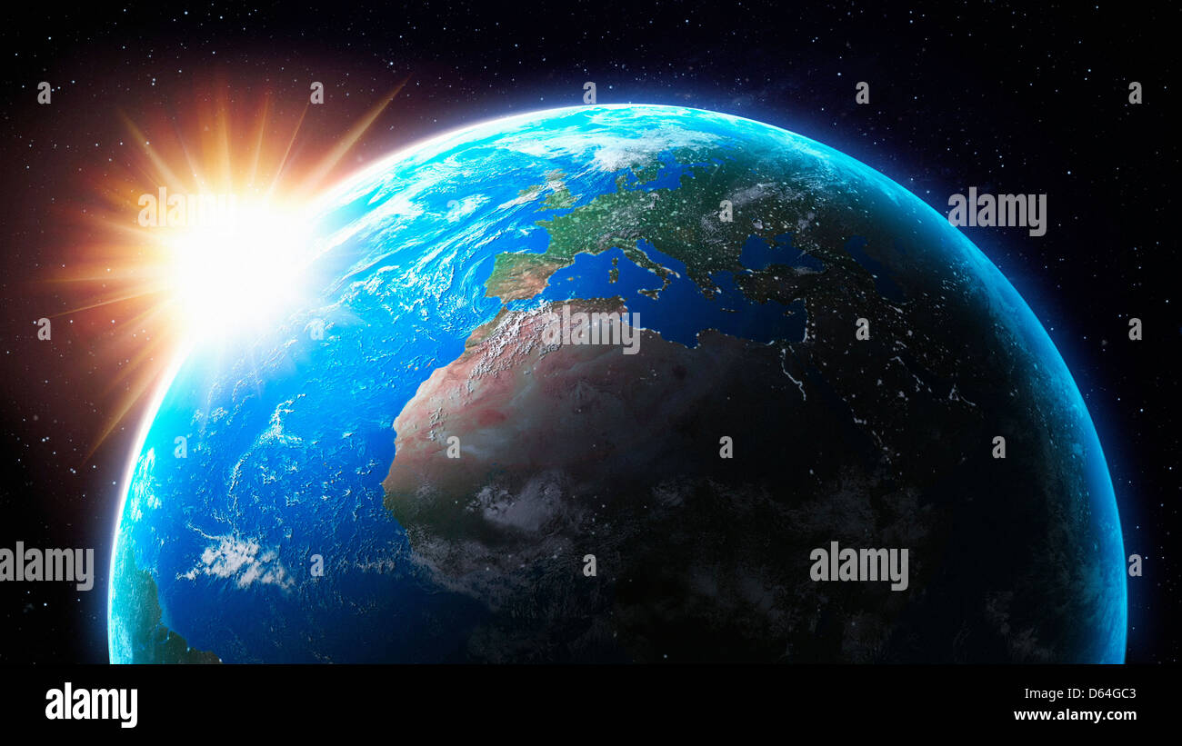 Setting globe hi-res stock photography and images - Alamy