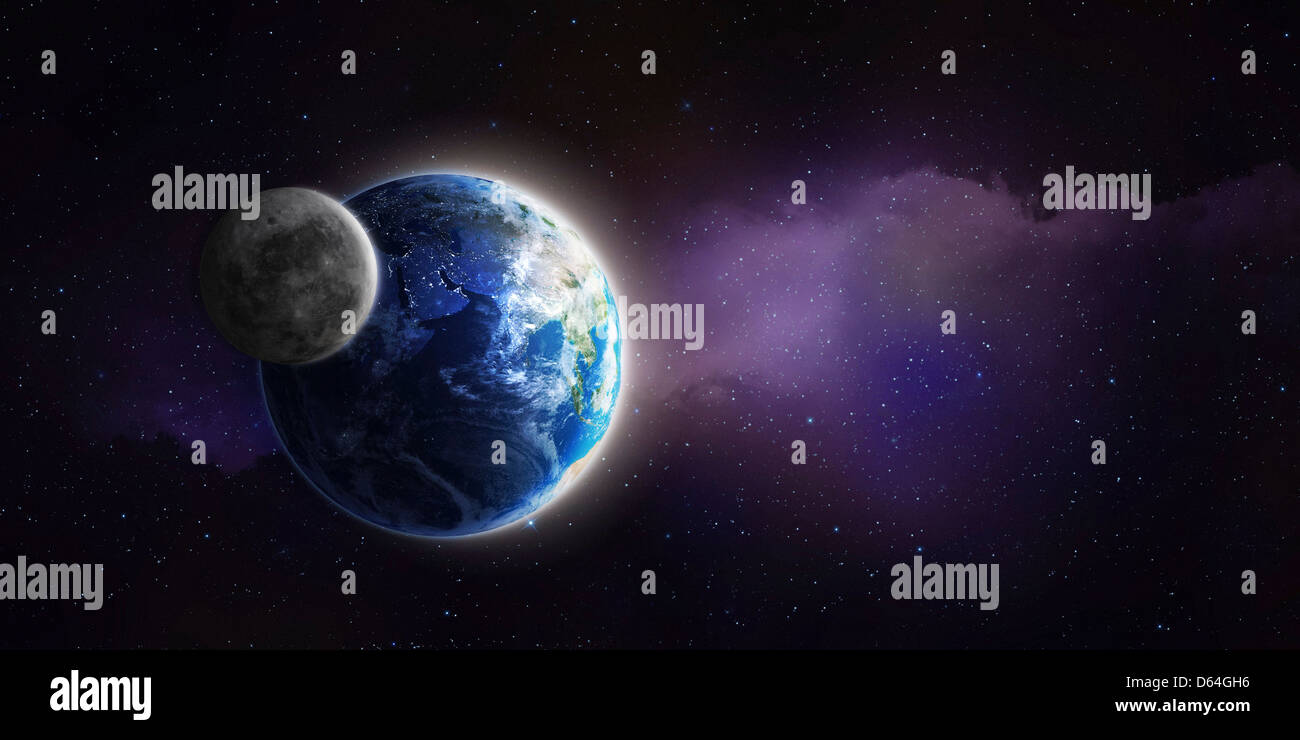 Moon orbiting earth hi-res stock photography and images - Alamy