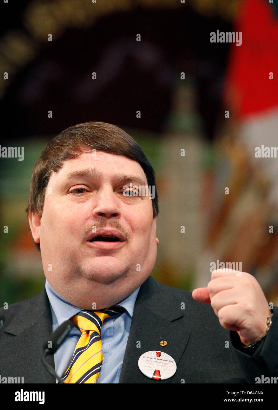 The spokesman of the Sudeten German territorial union, Bernd Posselt ...