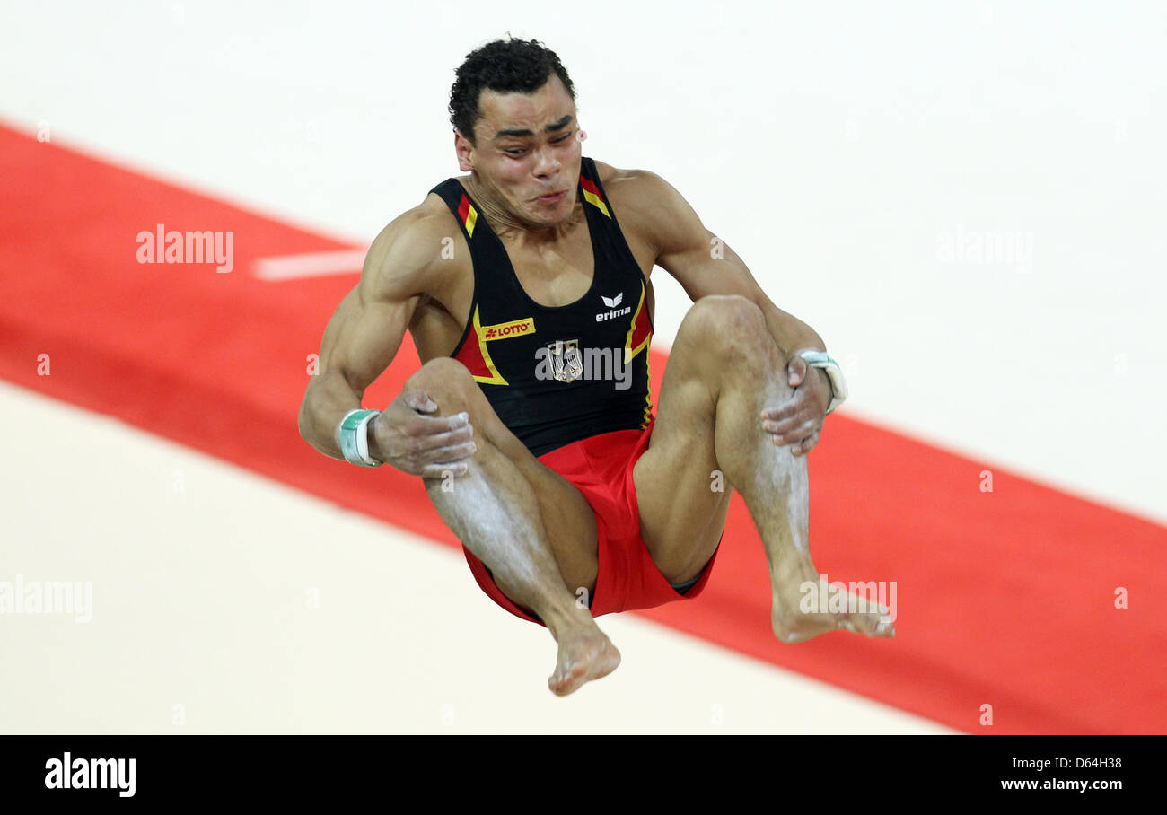 Matthias Fahrig of Germany performs on the vault during the Men's ...