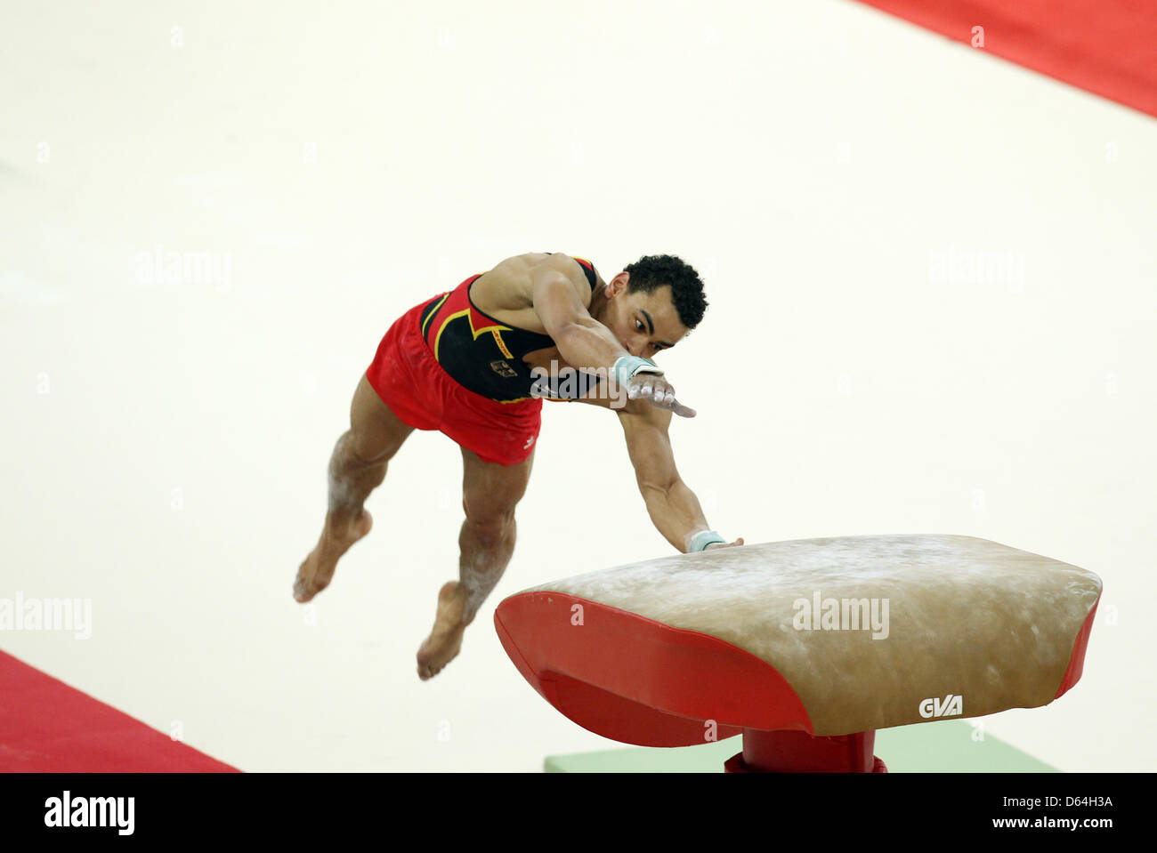 Matthias Fahrig of Germany performs on the vault during the Men's ...