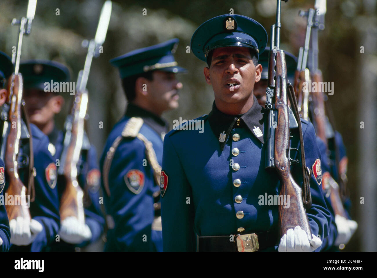 The Presidential Honor Guard during ceremonies at the Presidential ...