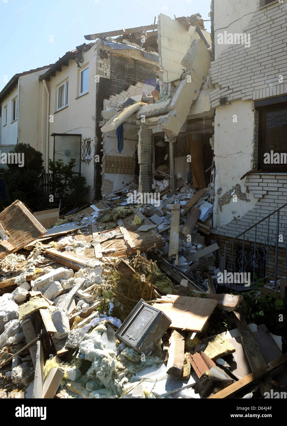 A destroyed house is pictured in Bremerhaven, Germany, 28 May 2012. The ...
