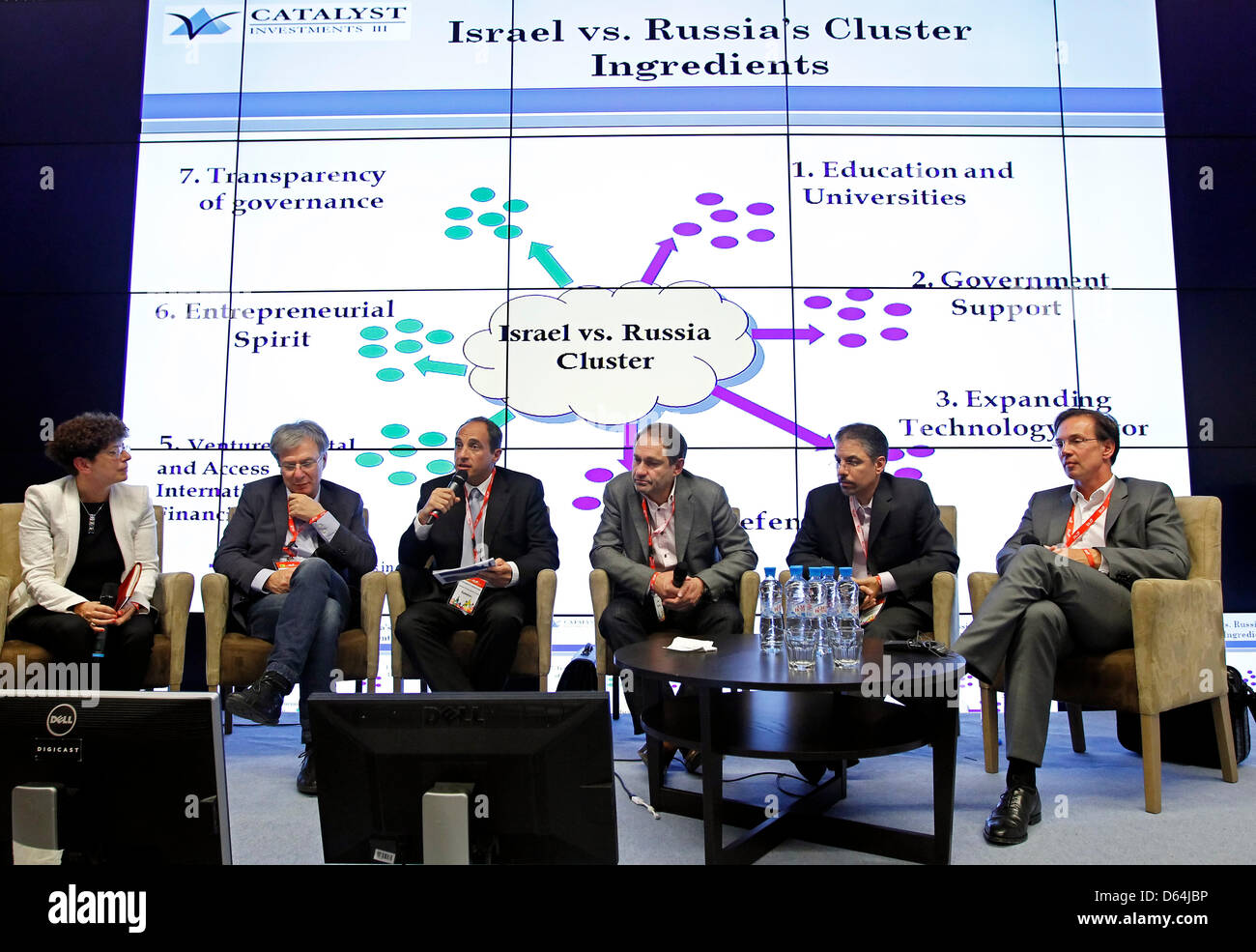 Jennifer Schenker (l, editor in chief Informilo), Alexander Galitsky (2 ...