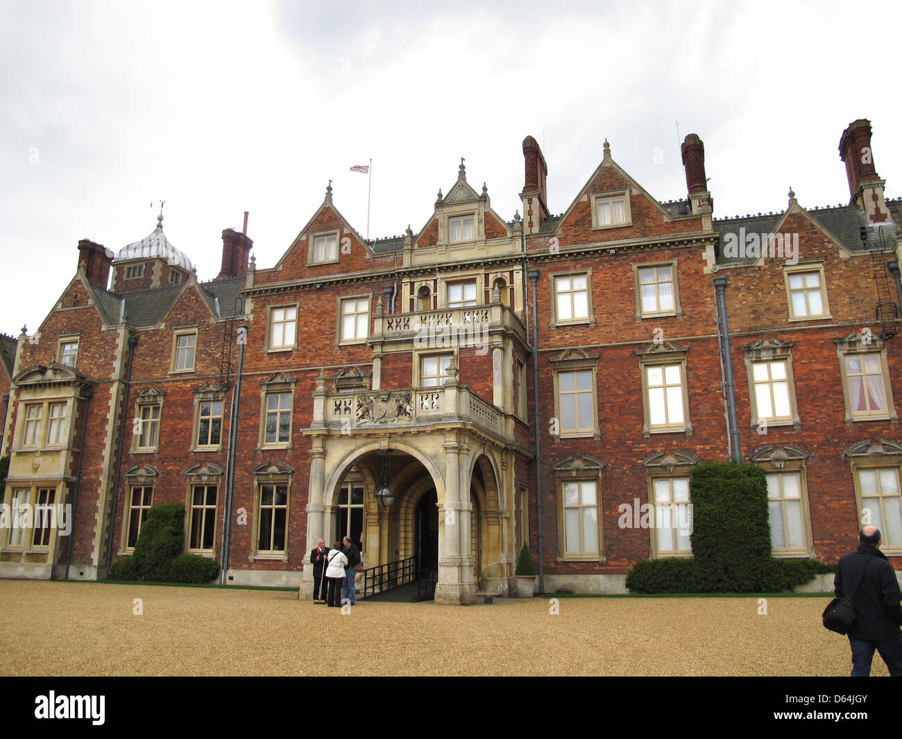 Sandringham Castle, one of the Queen's county resorts, is pictured in ...