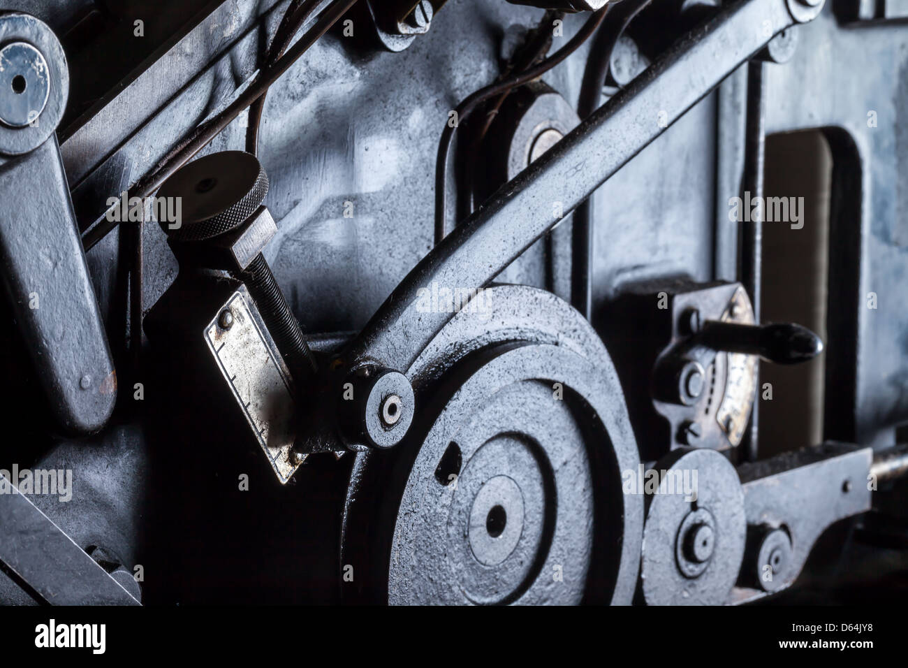 Parts of an old machine Stock Photo - Alamy