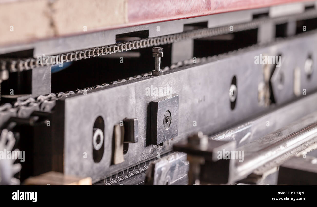Closeup part of an industrial machine Stock Photo - Alamy