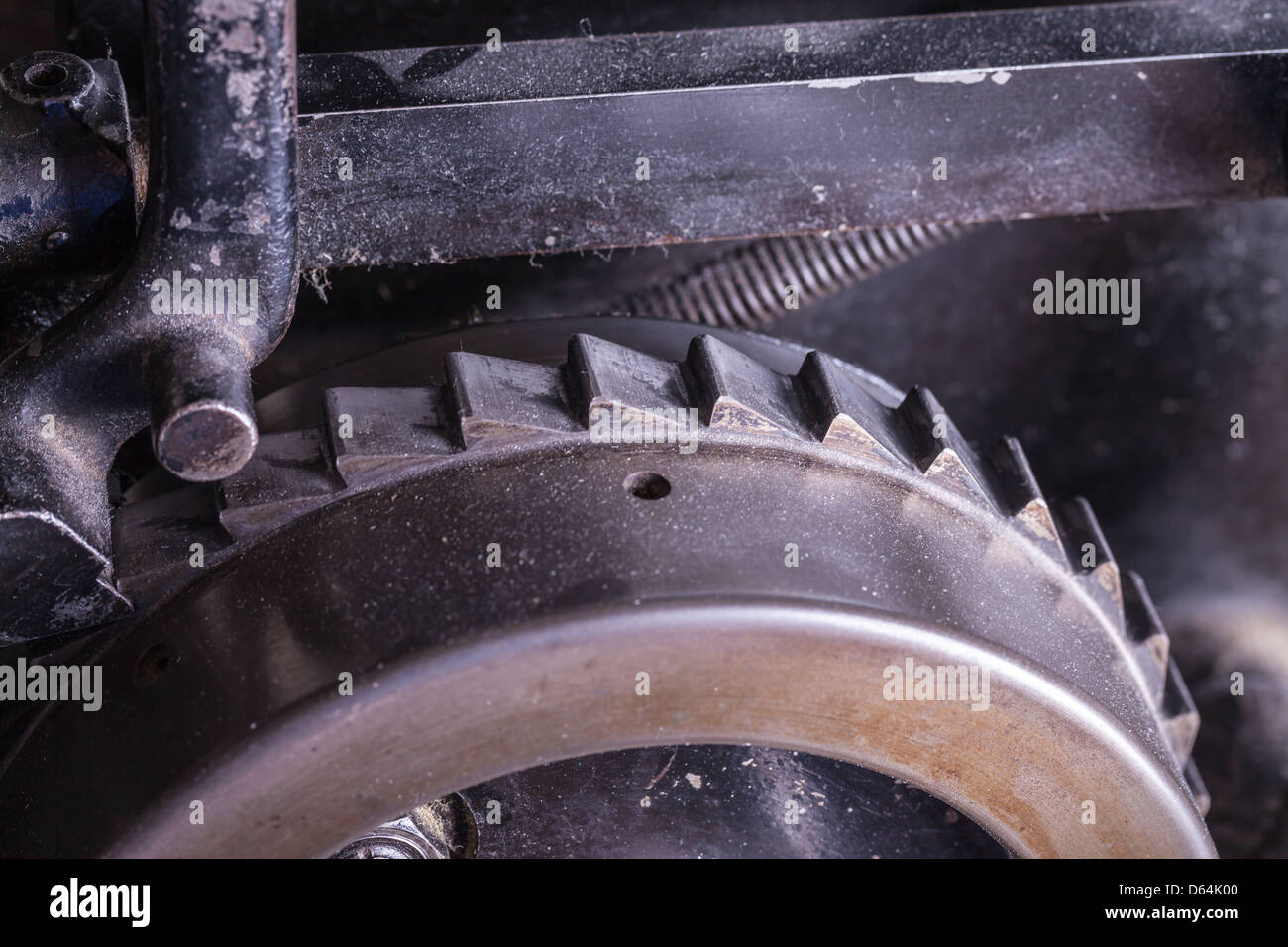 Closeup part of an old machine Stock Photo - Alamy