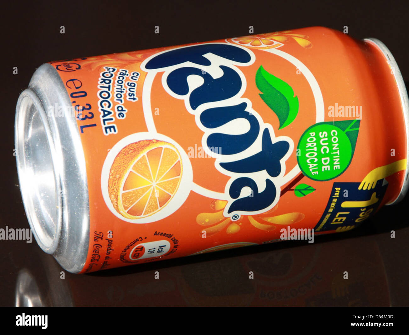This image shows a 330ml Fanta Orange can, a popular soft drink known ...