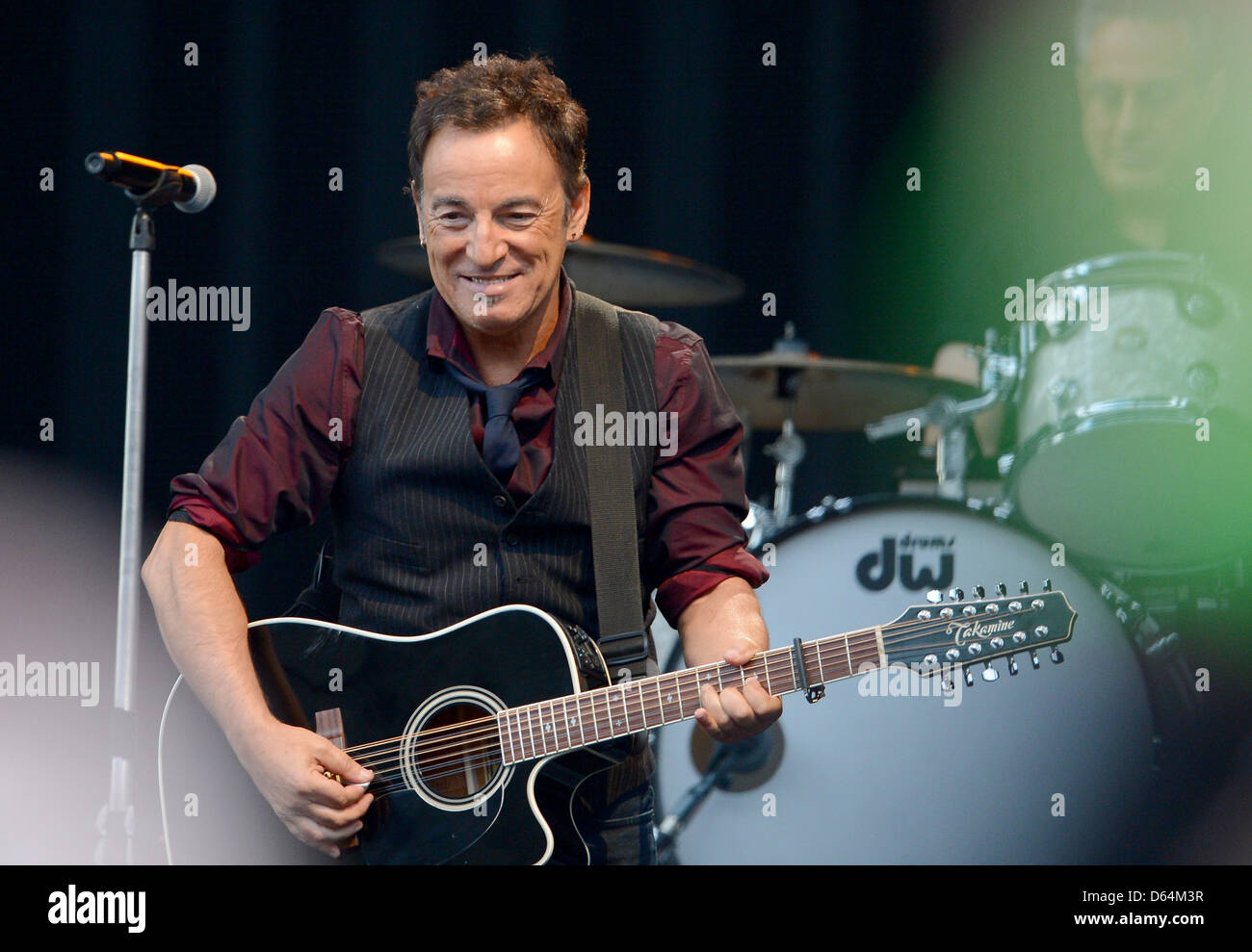 US rock singer Bruce Springsteen performs on stage with his E Street ...