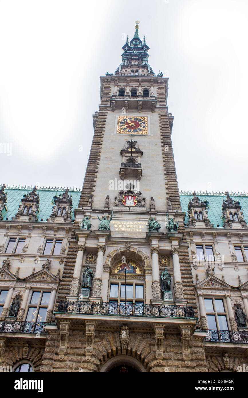 Hamburg rathaus architecture detail city hall hi-res stock photography ...