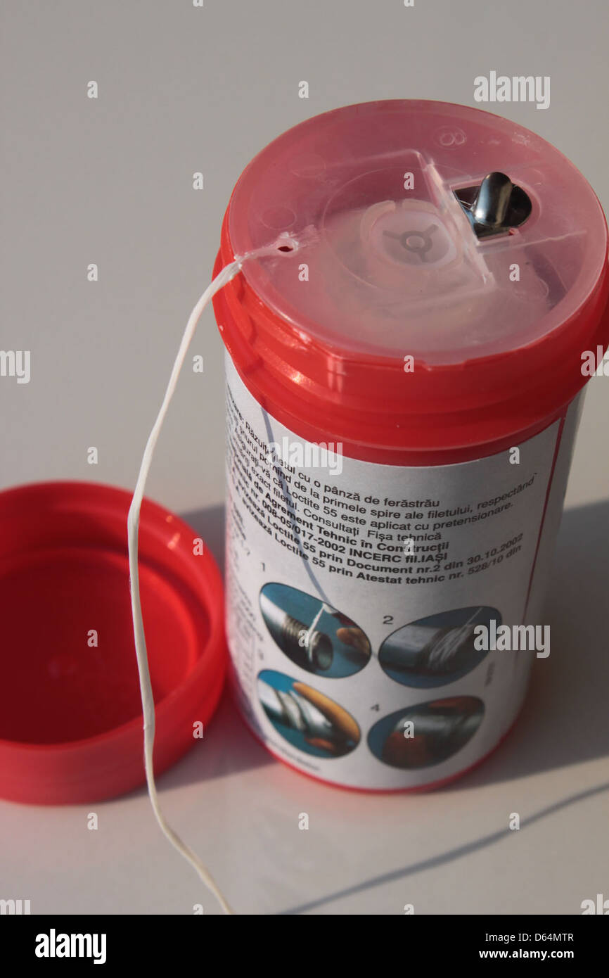 Pipe-Sealing-Cord Loctite-55 37645 Stock Photo - Alamy
