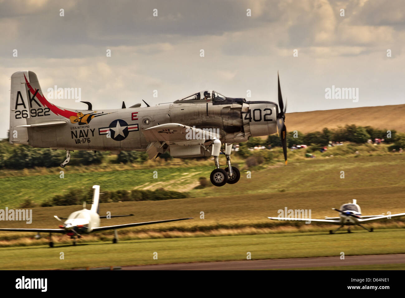 Aircraft douglas ad4 skyraider duxford hi-res stock photography and ...