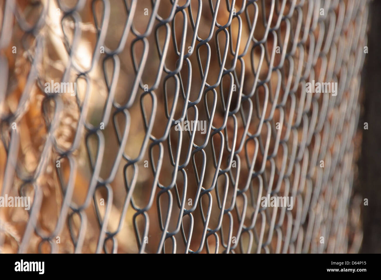 A chain-link fence, commonly used for security and boundary marking, is ...