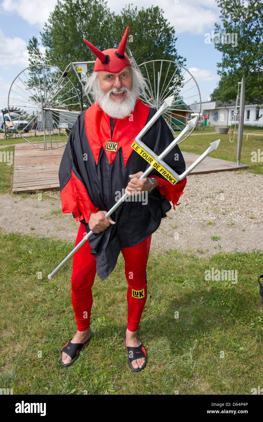 Bicycle designer Dieter (Didi) Senft stands in front of the, according ...