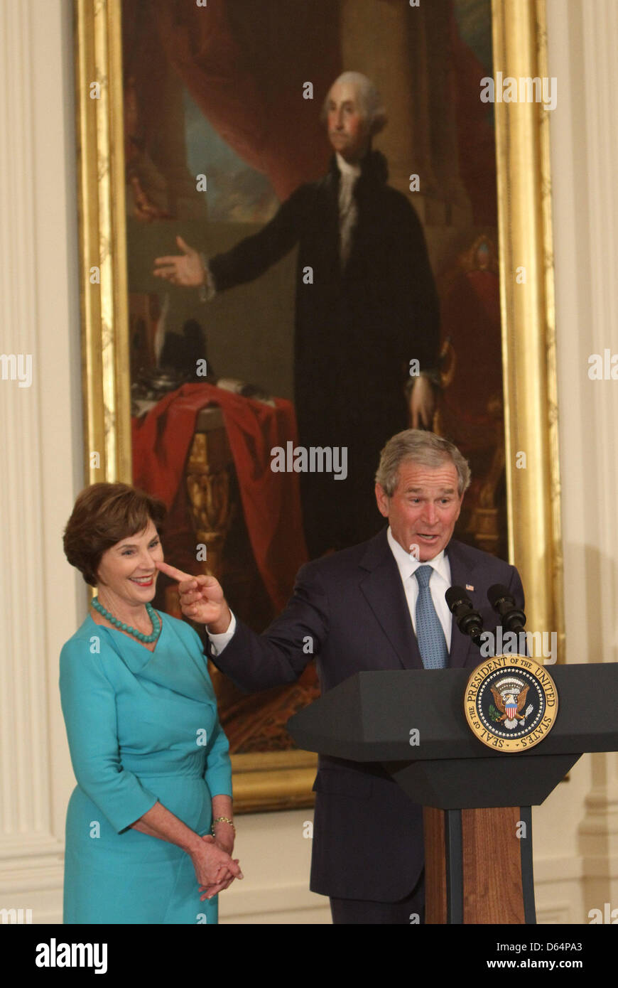 George w bush portraits hi-res stock photography and images - Alamy