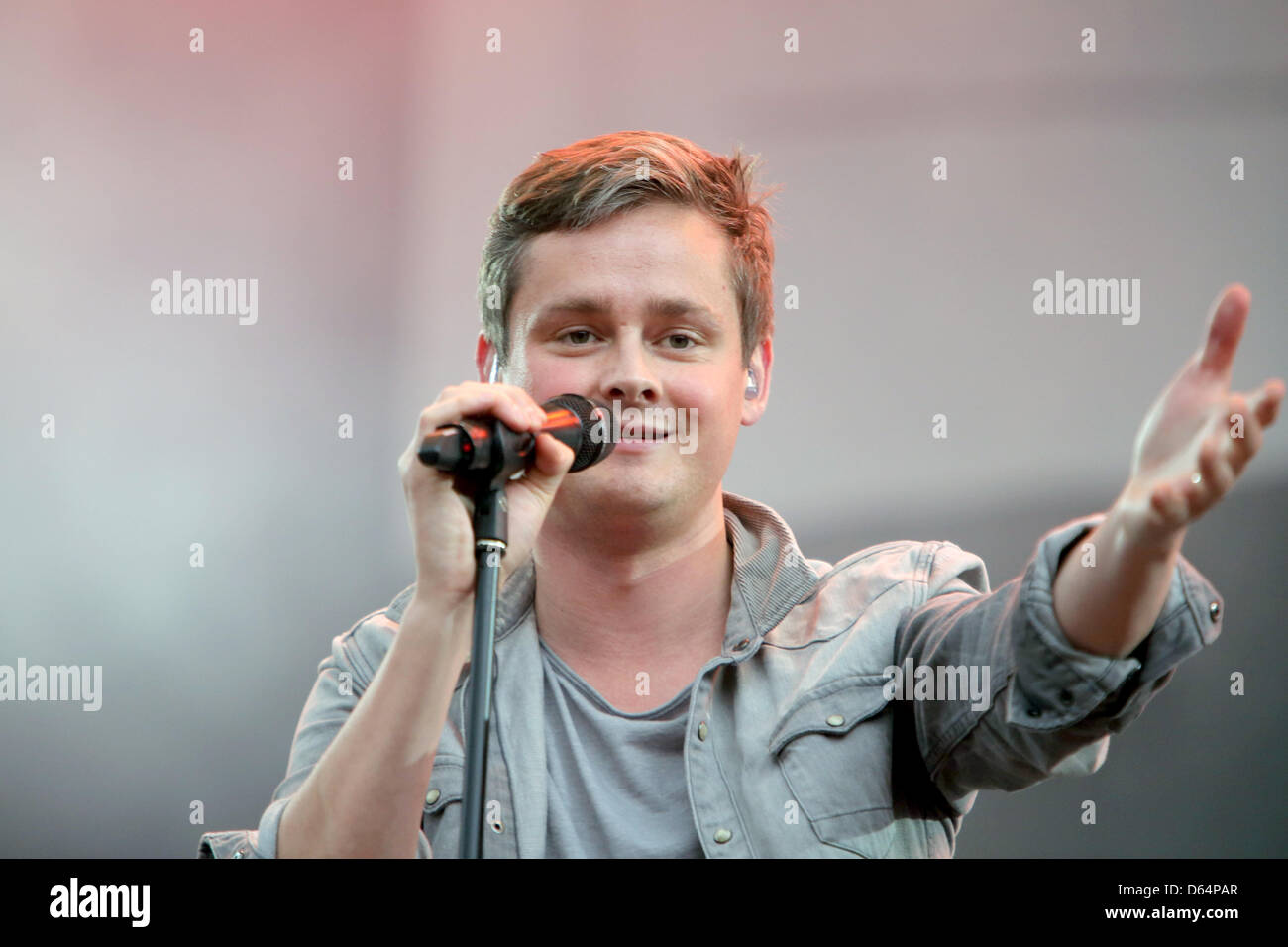 Singer Tom Chaplin of British rock band "Keane" performs on the first ...