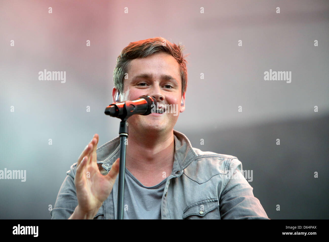 Singer Tom Chaplin of British rock band "Keane" performs on the first ...
