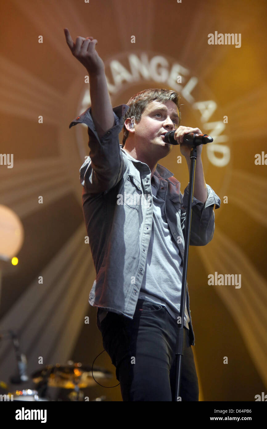 Singer Tom Chaplin of British rock band "Keane" performs on the first ...