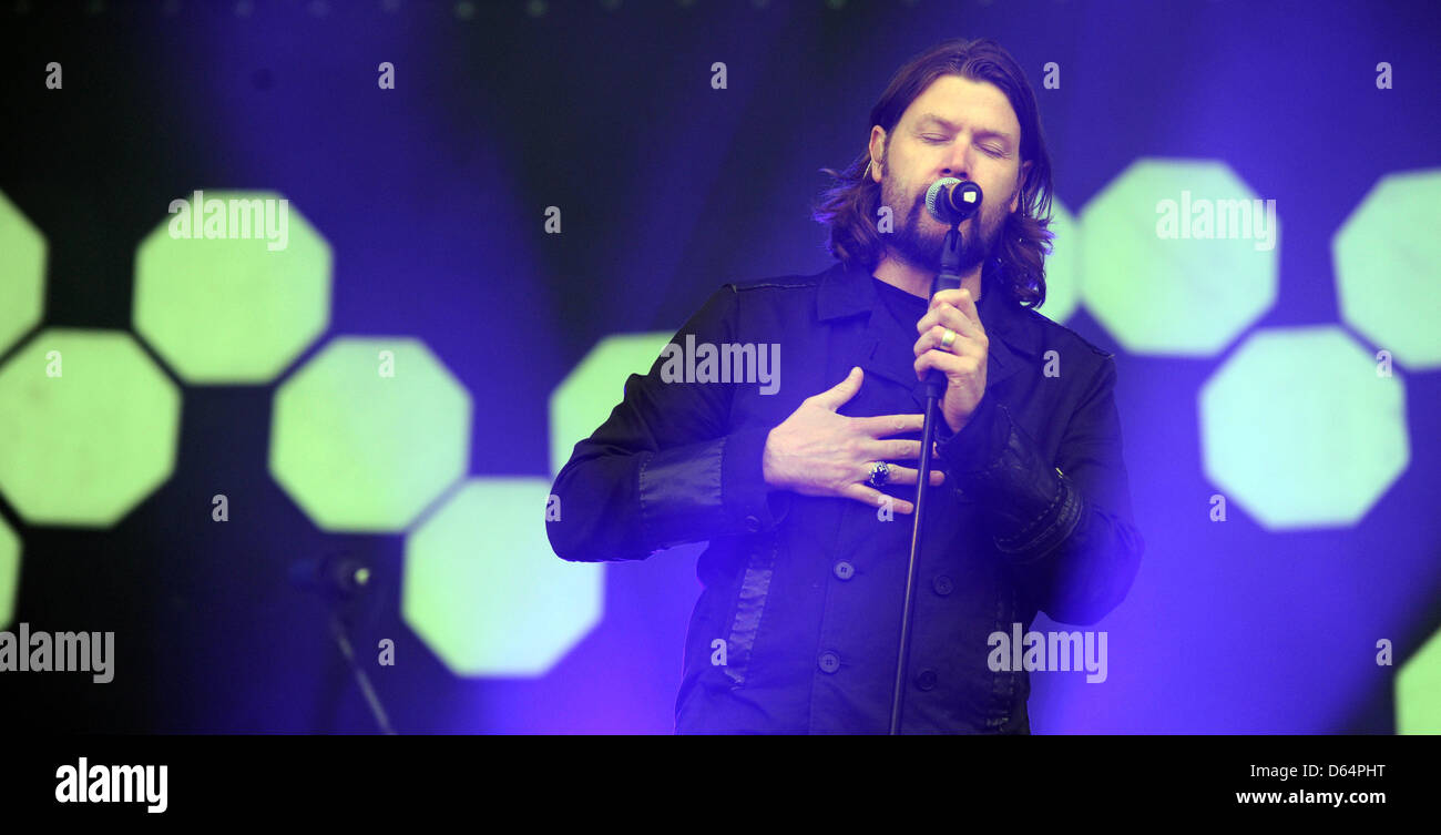 Irish singer and musician Rae Garvey performs at the EXPO-Plaza ...