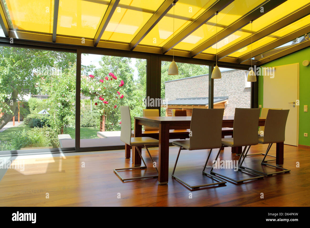 Conservatory garden room dining table hi-res stock photography and ...