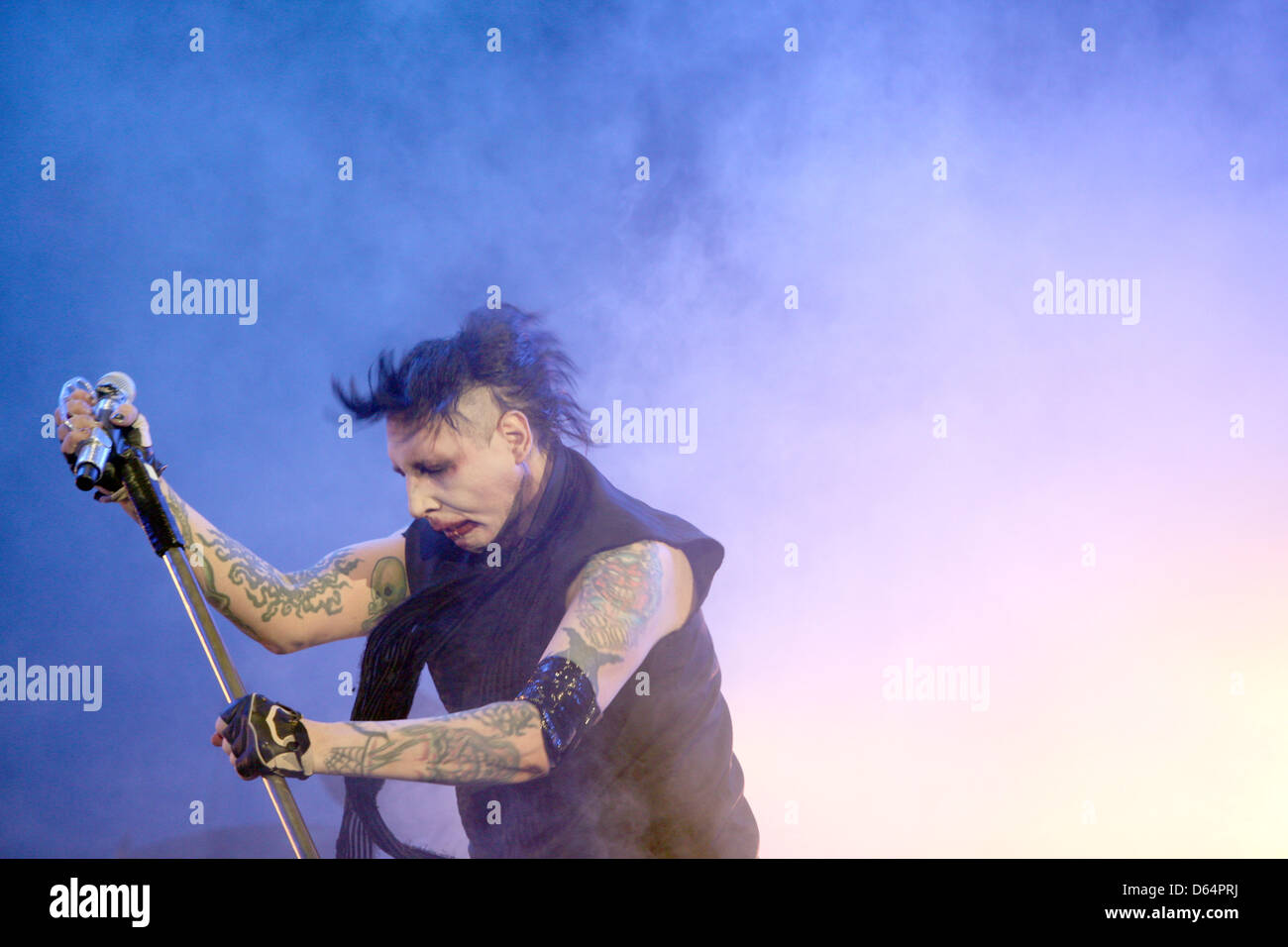 US-American Marilyn Manson performs at the Rock am Ring music festival ...