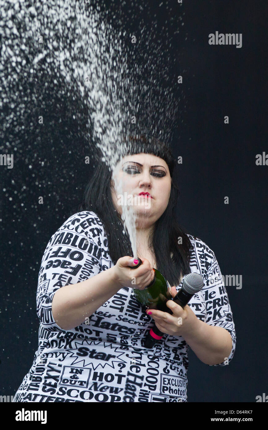 Beth Ditto, singer of the US band Gossip, performs on stage at the ...