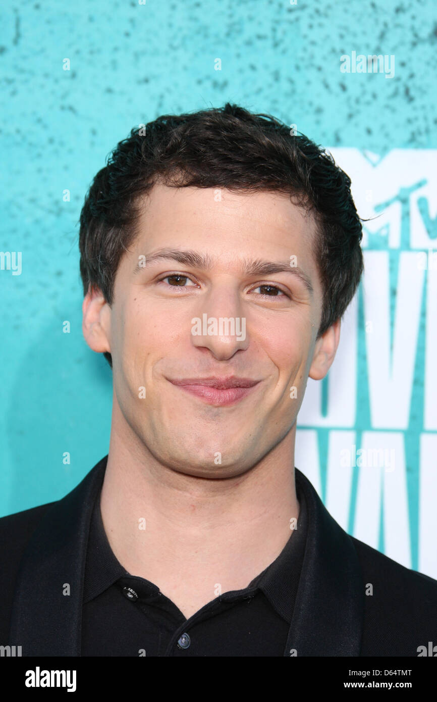 US actor Andy Samberg arrives on the red carpet of the 2012 MTV Movie ...