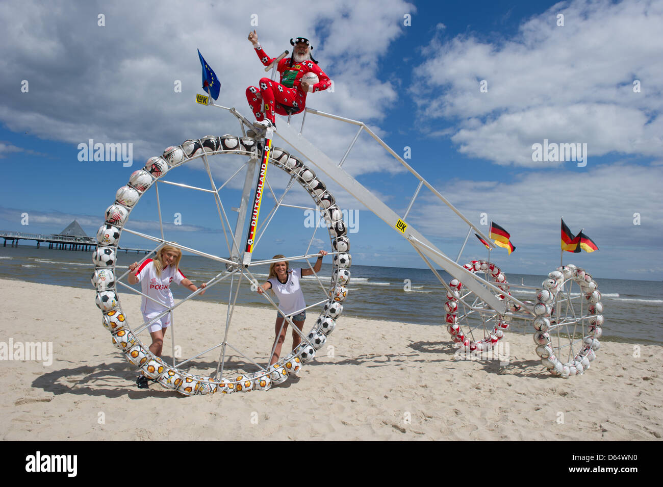 Velo designer Dieter (Didi) Senft sits on a selfmade tricycle which ...