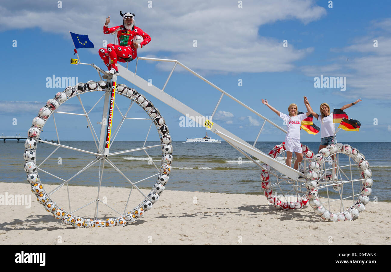 Velo designer Dieter (Didi) Senft sits on a selfmade tricycle which ...