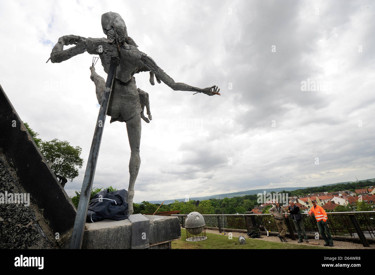 A clay sculpture of Argentinian artist Adrian Villar Rojas is pictured ...
