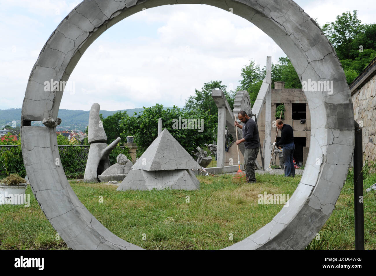 A clay sculpture of Argentinian artist Adrian Villar Rojas is pictured ...