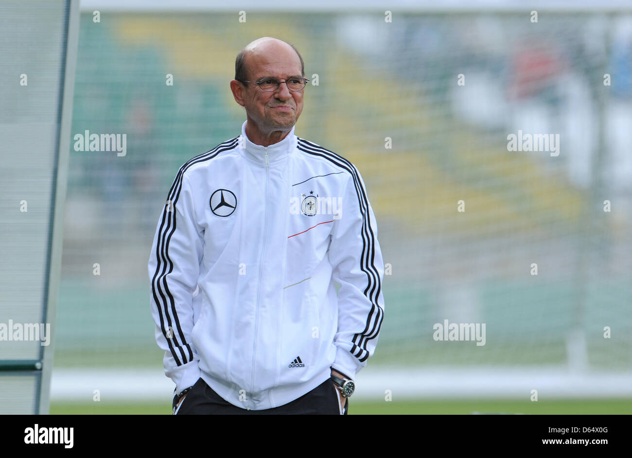 Germany's shoe specialist Manfred Drexler during a training session of ...