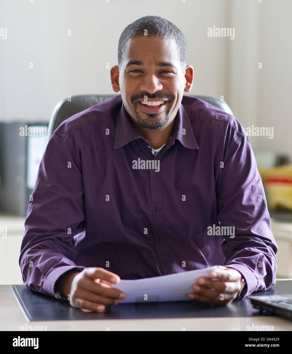 Mayor of Mauer John Ehret sits at his desk in Mauer, Germany, 04 June ...