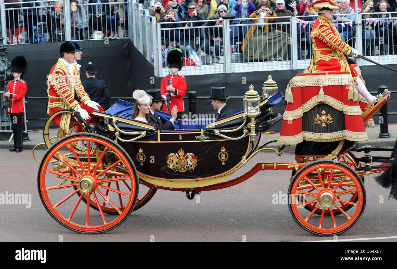 Catherine Duchess of Cambridge (l-r), Prince William and Prince Henry ...