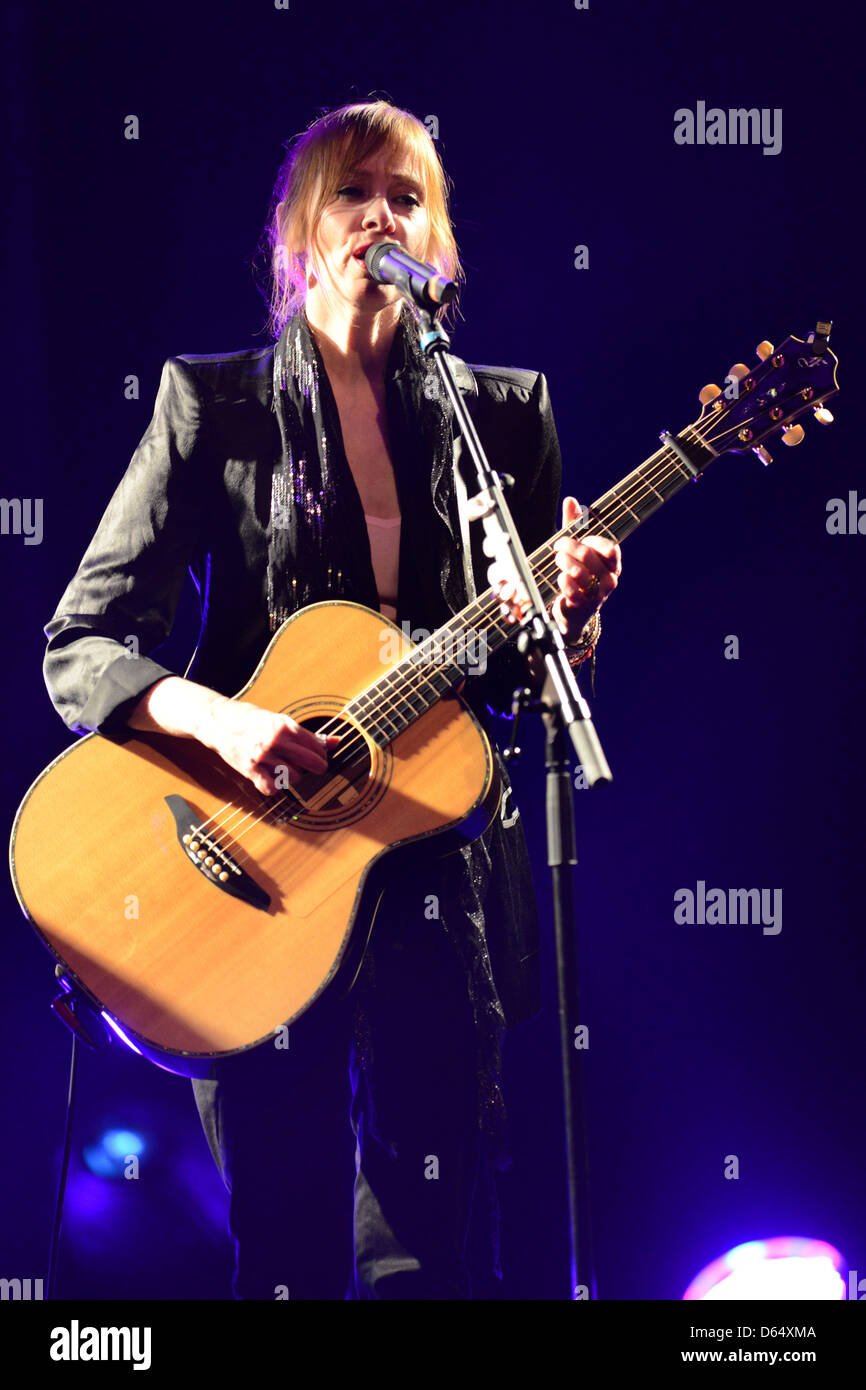 US singer Suzanne Vega performs on stage during a concert at the ...