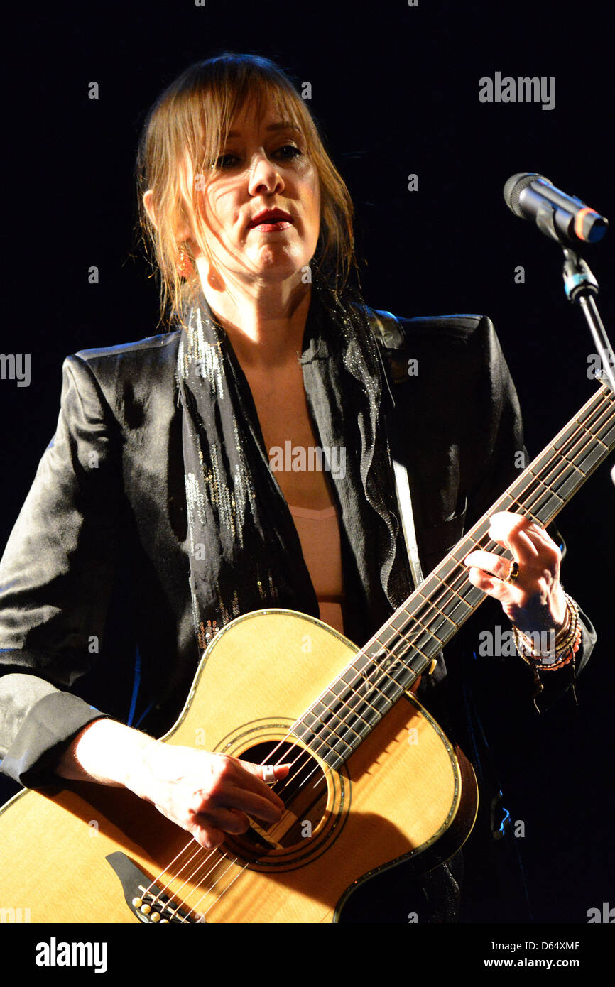 US singer Suzanne Vega performs on stage during a concert at the ...