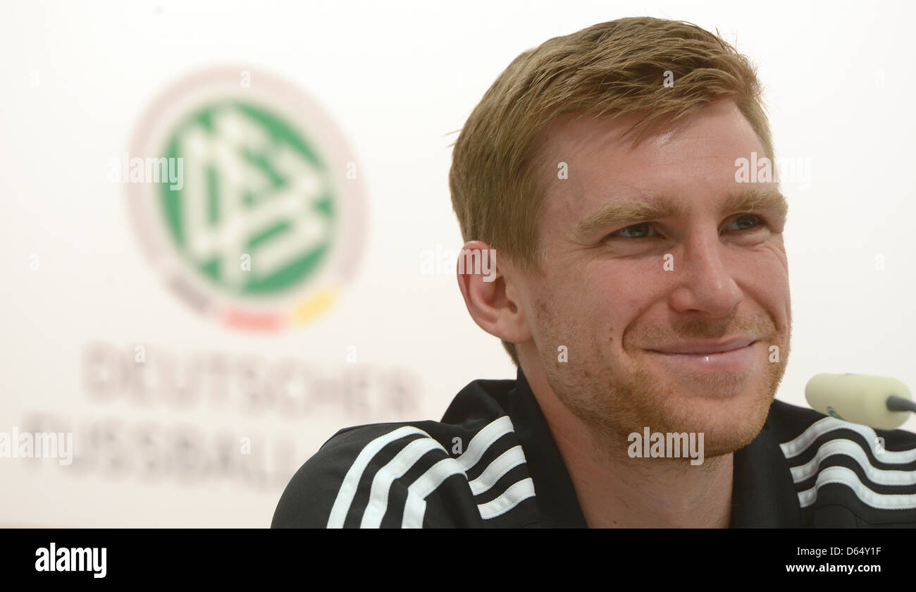 Germany's Per Mertesacker during a press conference of the German ...