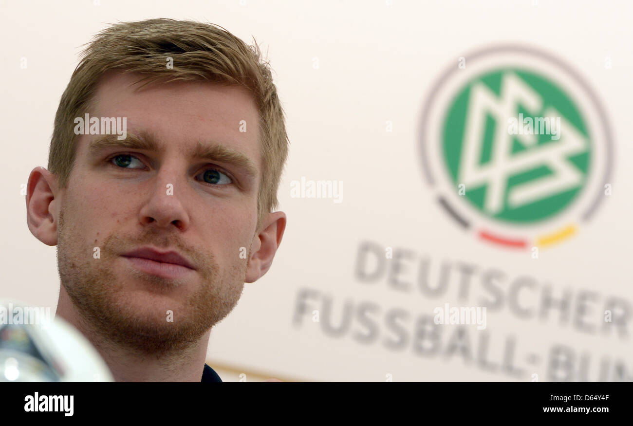Germany's Per Mertesacker during a press conference of the German ...