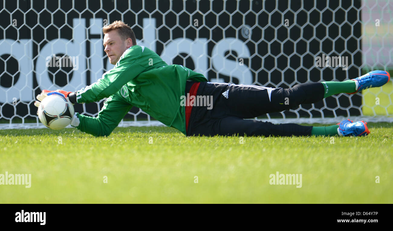 Germany's goalkeeper Manuel Neuer during a training session of the ...