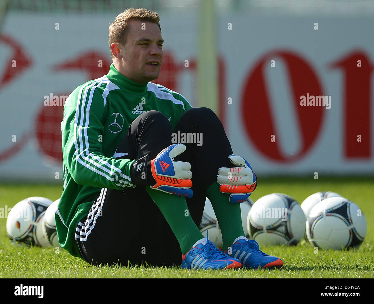 Germany's goal keeper Manuel Neuer during a training session of the ...