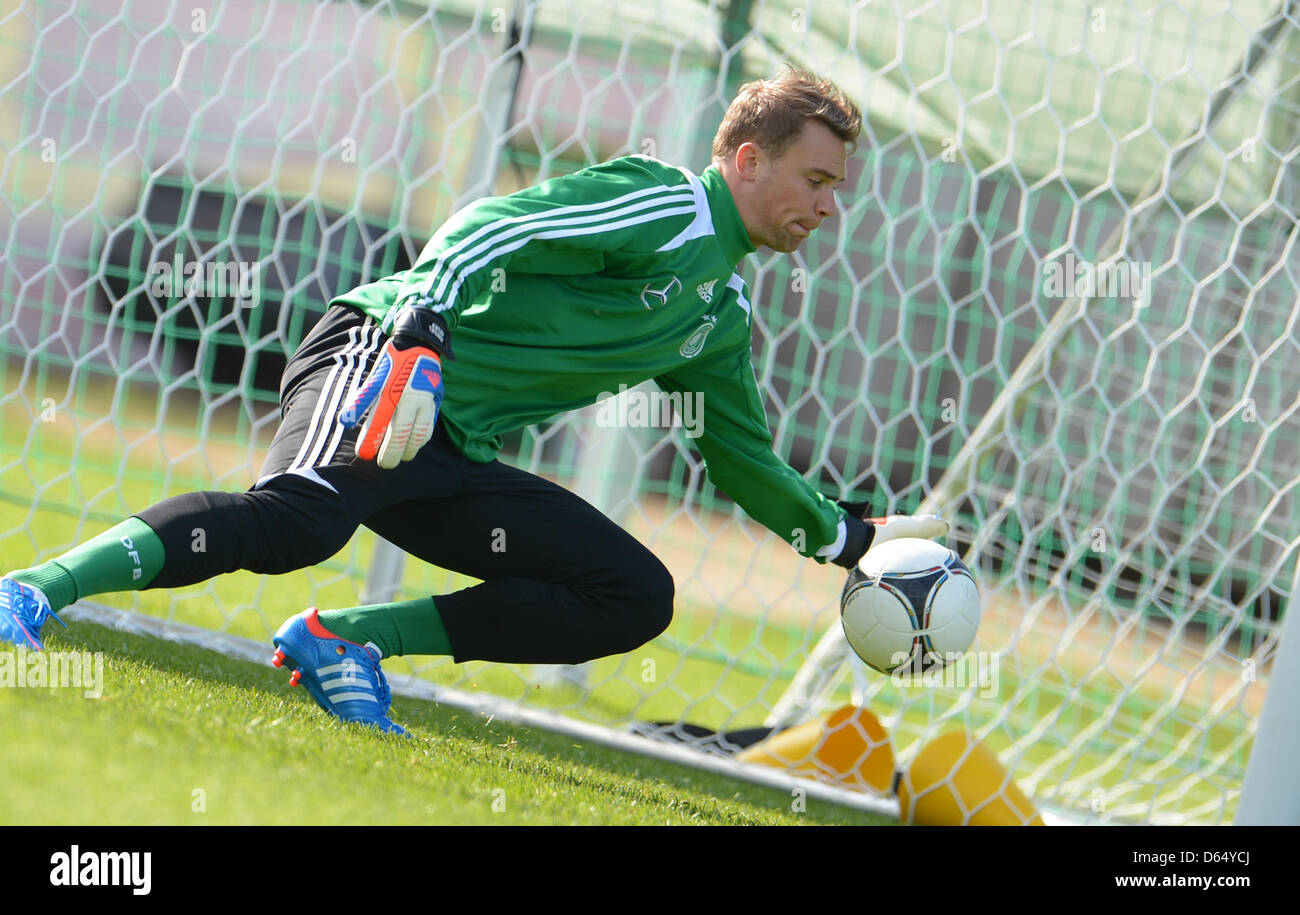 Germany's goalkeeper Manuel Neuer during a training session of the ...