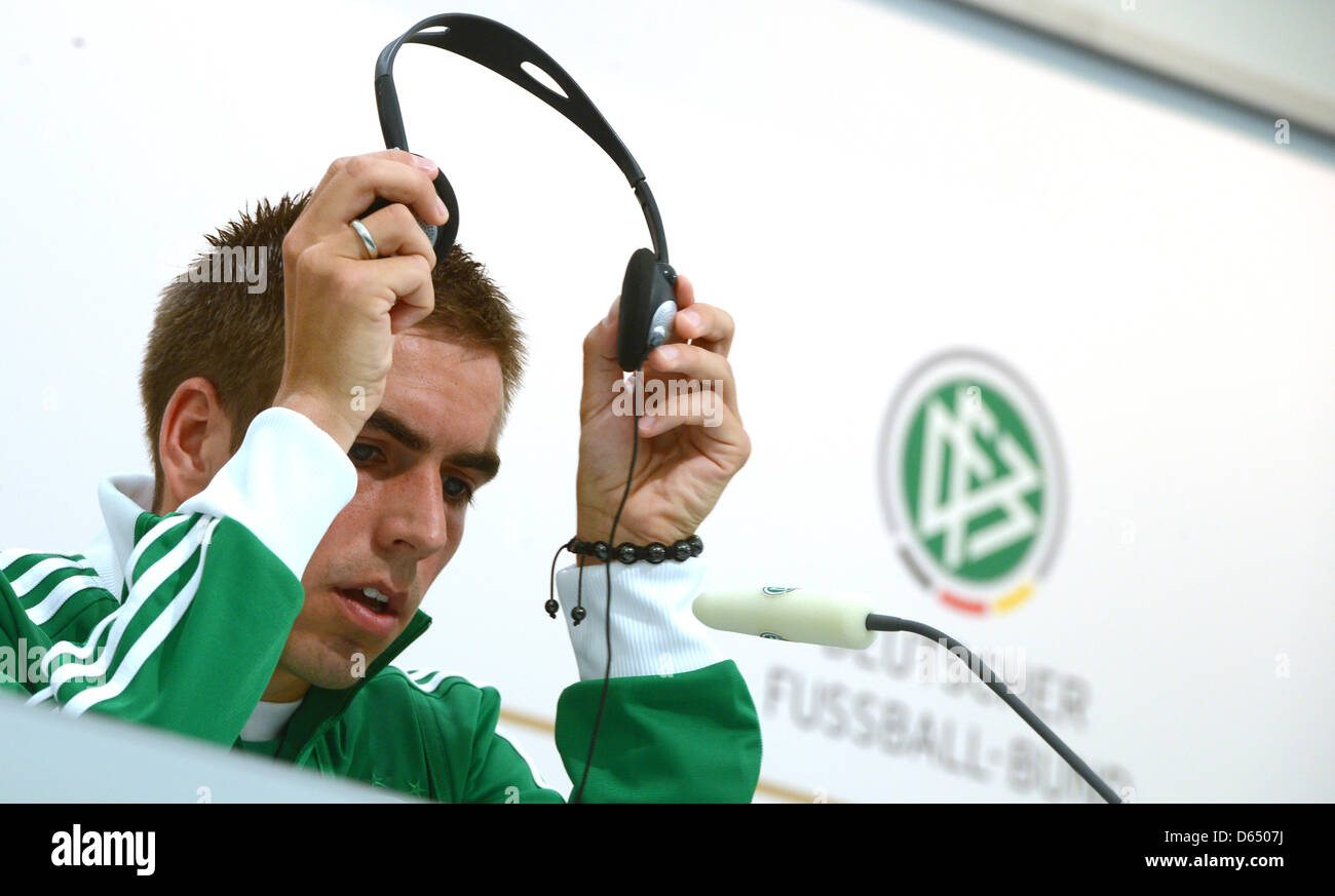 Germany's Philipp Lahm during a press conference of the German national ...