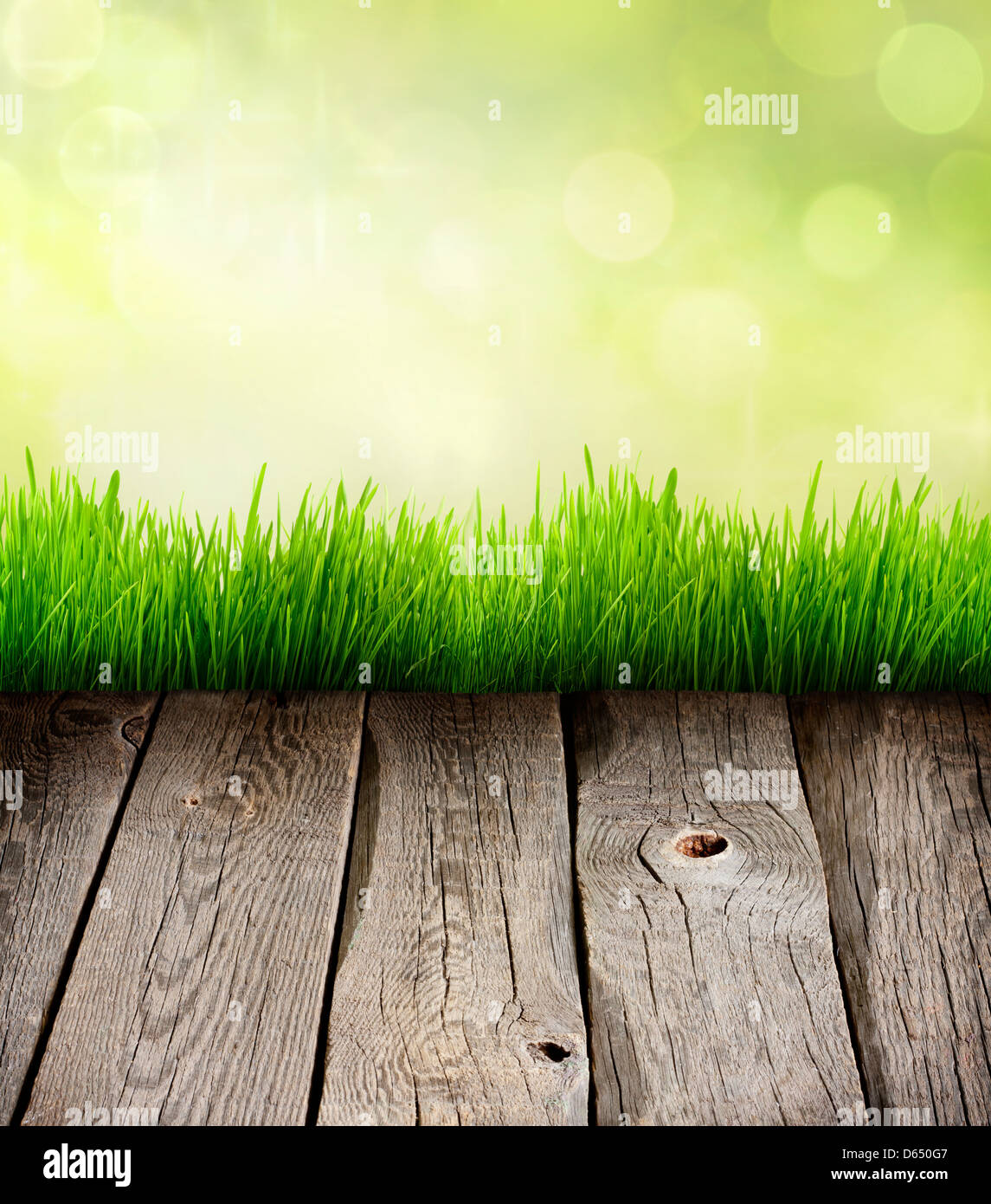 Grass and planks abstract presentation background concept Stock Photo ...