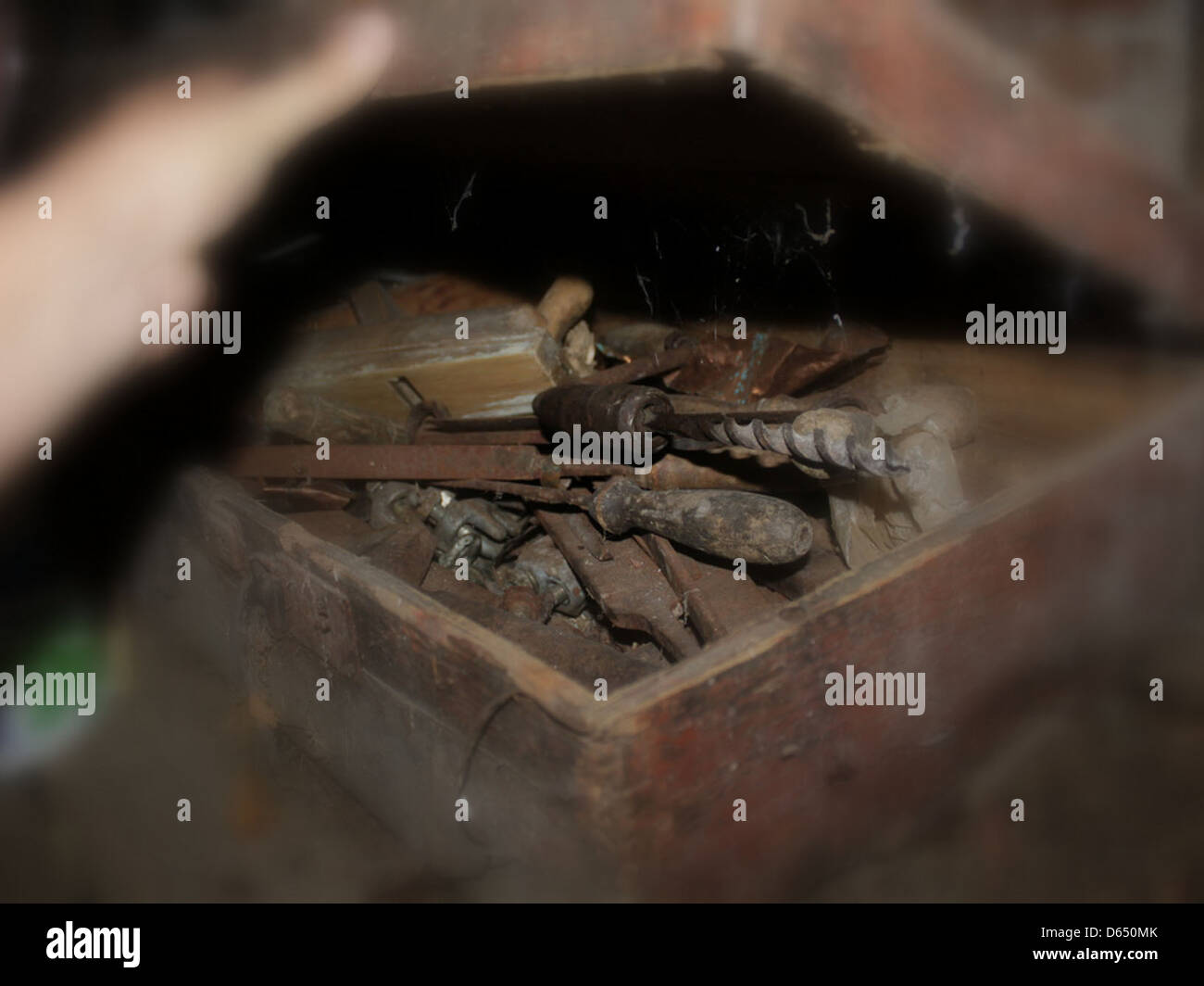 This image depicts old, rusty metal objects, showing the effects of ...