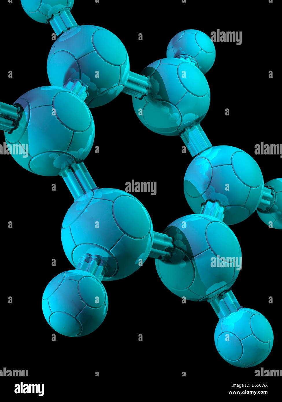 Benzene, molecular model Stock Photo - Alamy