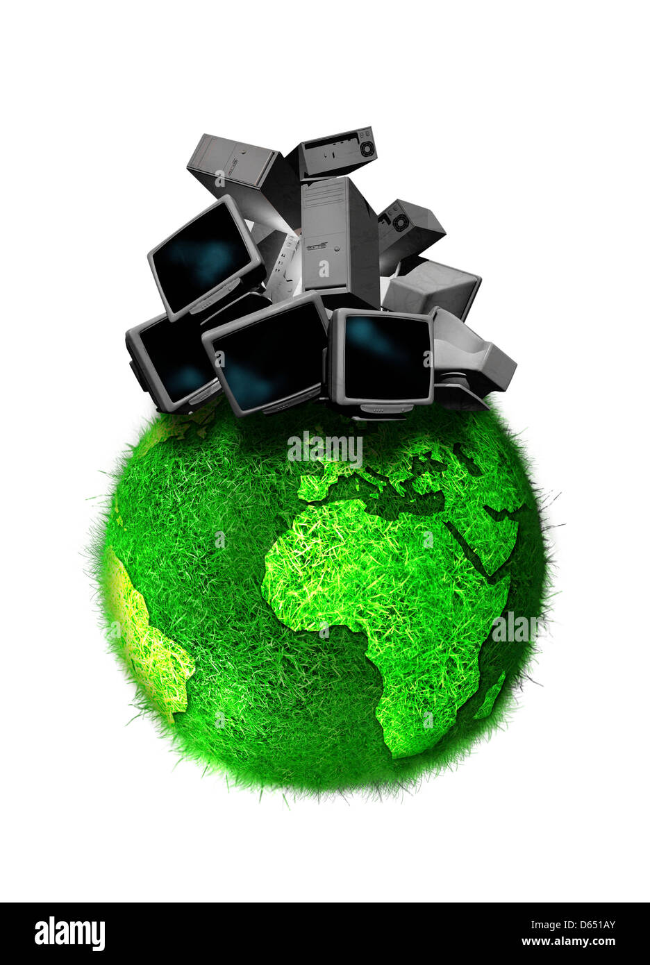 Recycling obsolete technology, artwork Stock Photo - Alamy