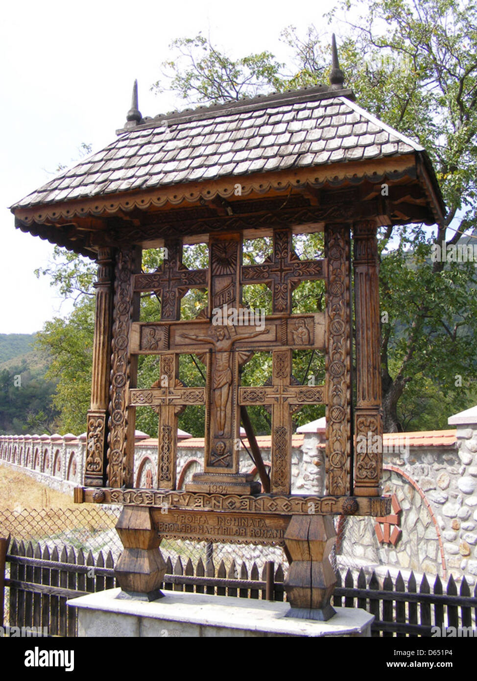 The Large Trinity Wooden Crucifix Sculpture is a religious artwork ...