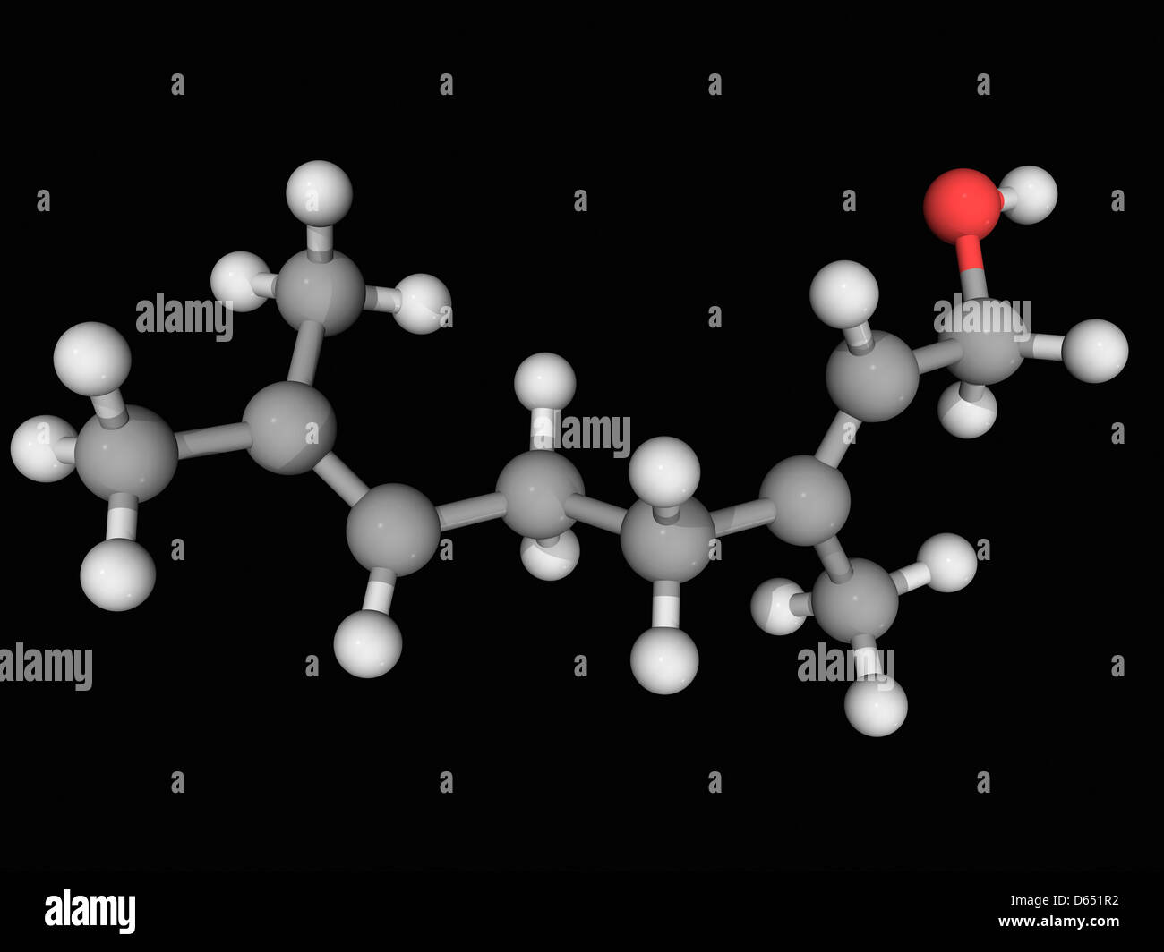 Geraniol molecule hi-res stock photography and images - Alamy