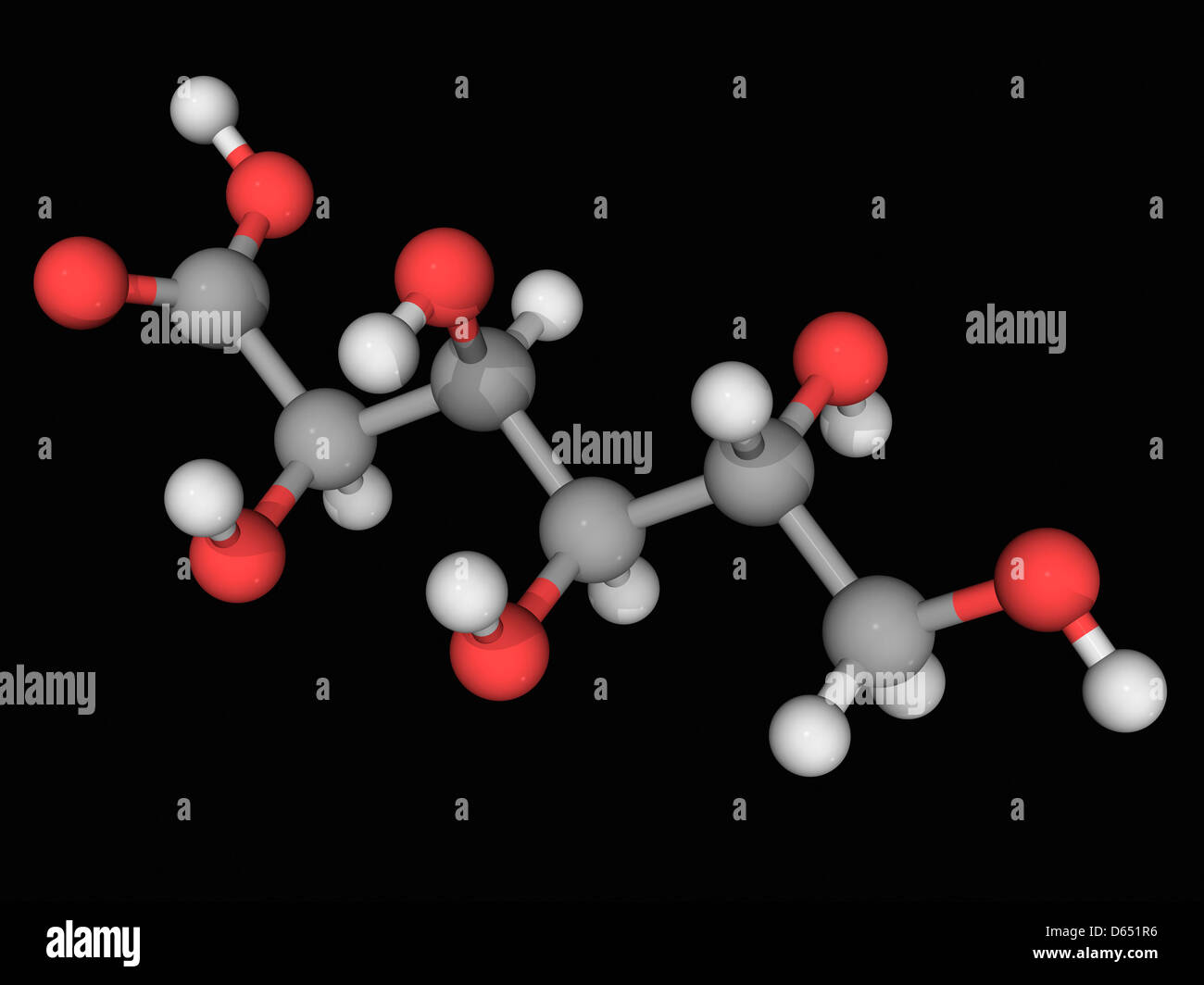 Gluconic acid molecule Stock Photo - Alamy